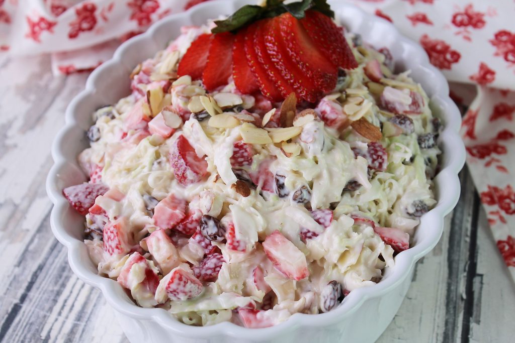 Strawberry Lemon Coleslaw - Baked Broiled and Basted