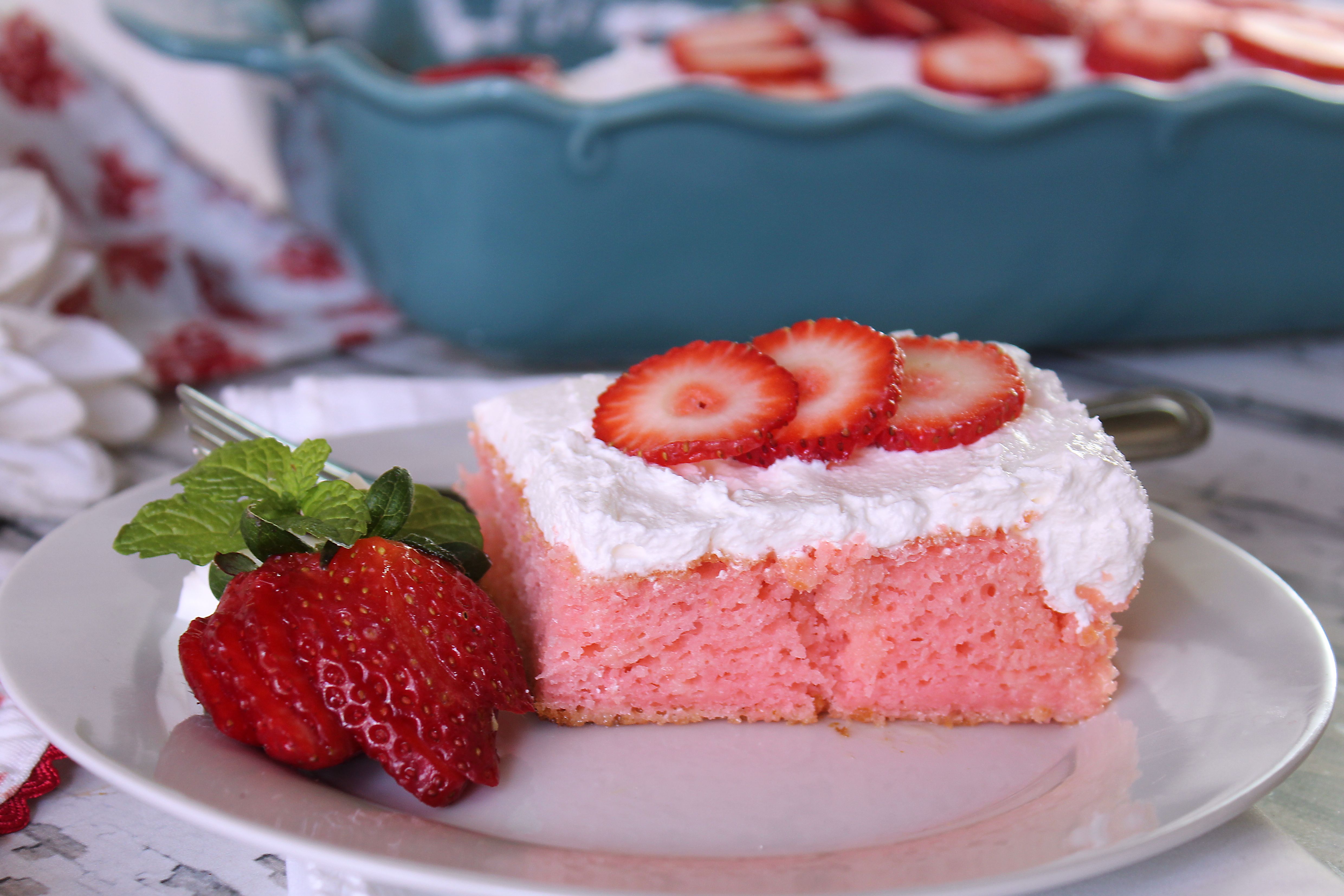 Strawberry Delight Ice Box Cake - Baked Broiled and Basted