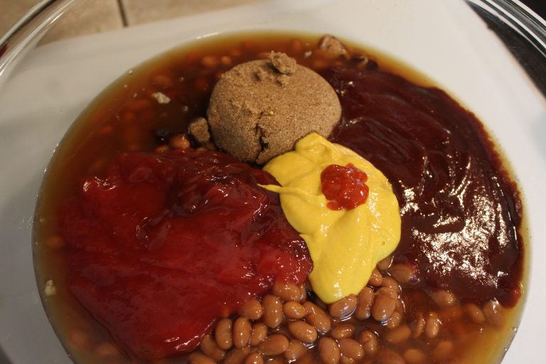 The Angry Pig Baked Beans - Baked Broiled and Basted
