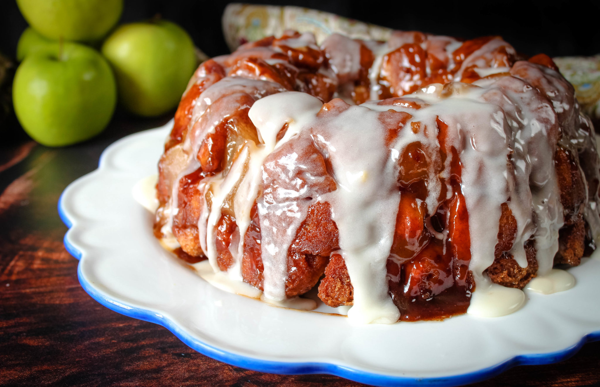 Apple Pie Monkey Bread - Baked Broiled and Basted