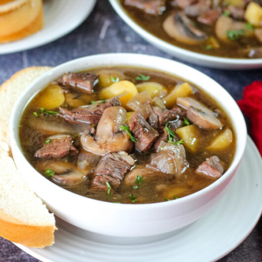 Prime Rib Soup - Baked Broiled and Basted