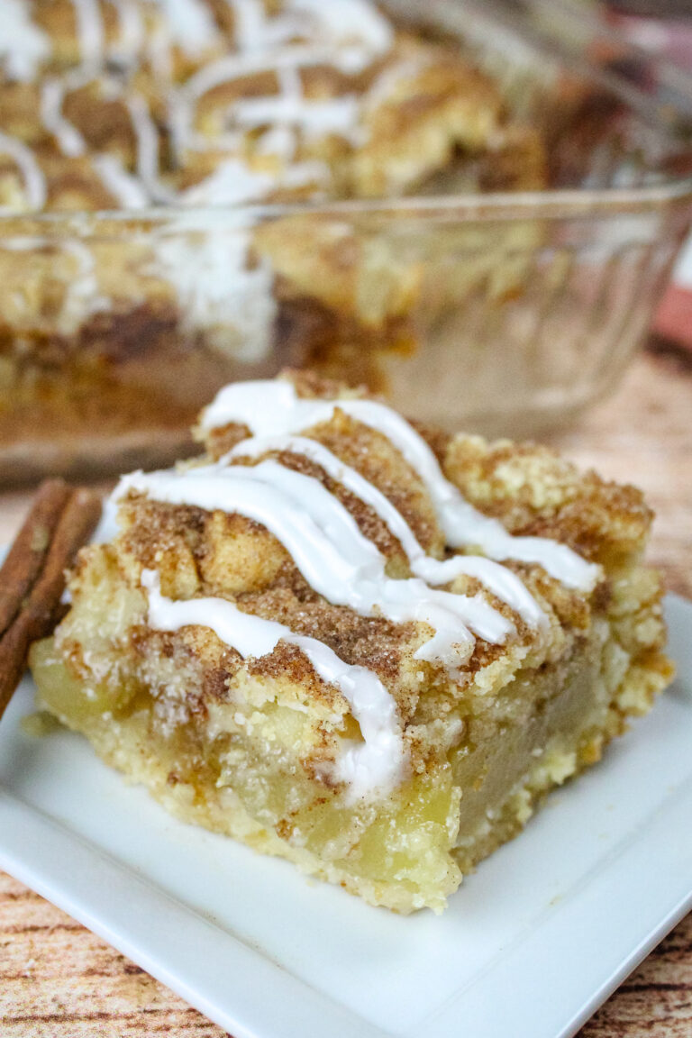 Snickerdoodle Apple Pie Bars - Baked Broiled and Basted