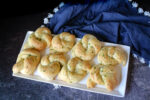 Bread Machine Garlic Knots - Baked Broiled and Basted