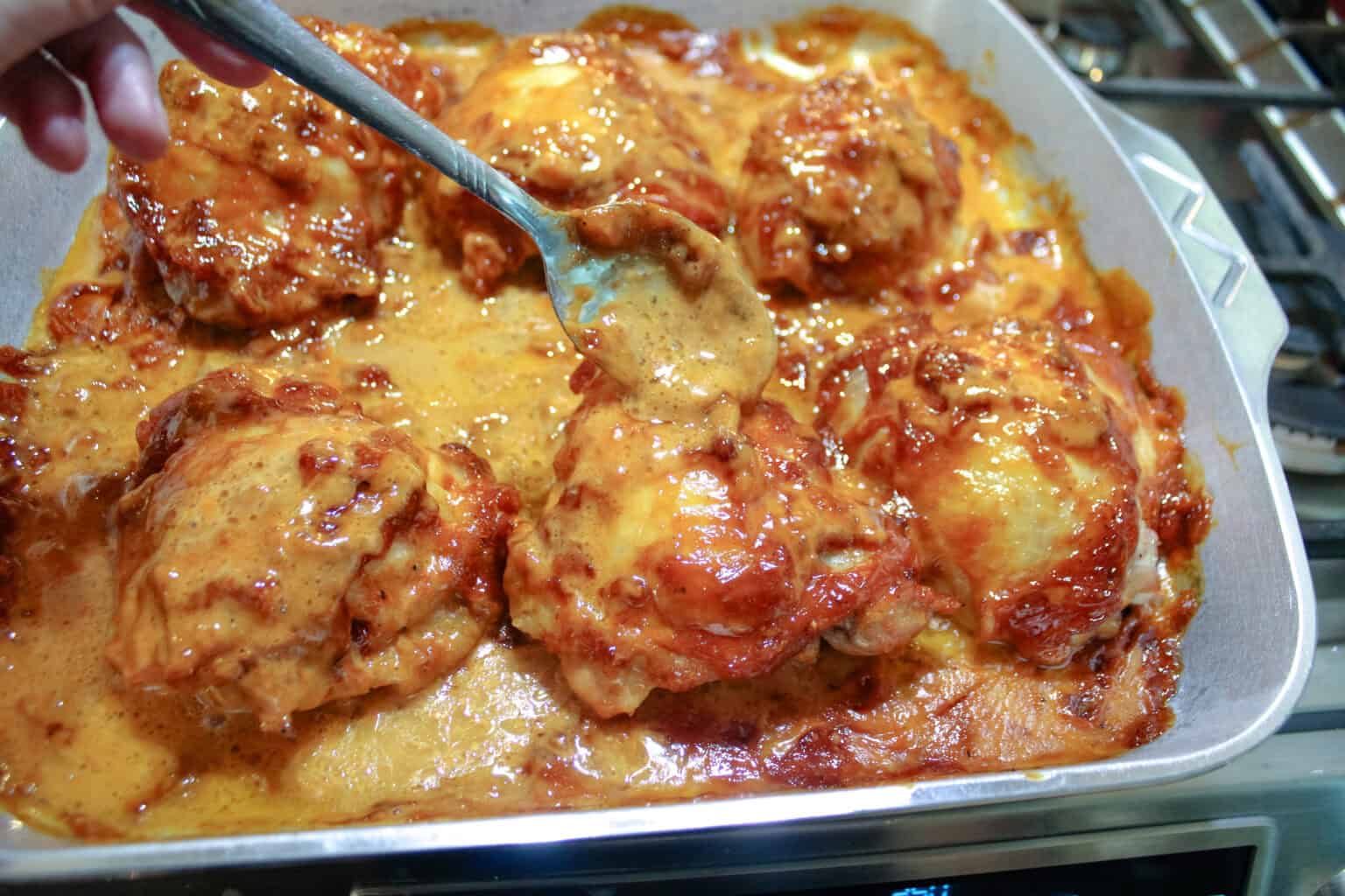 French Dressing Chicken - Baked Broiled and Basted