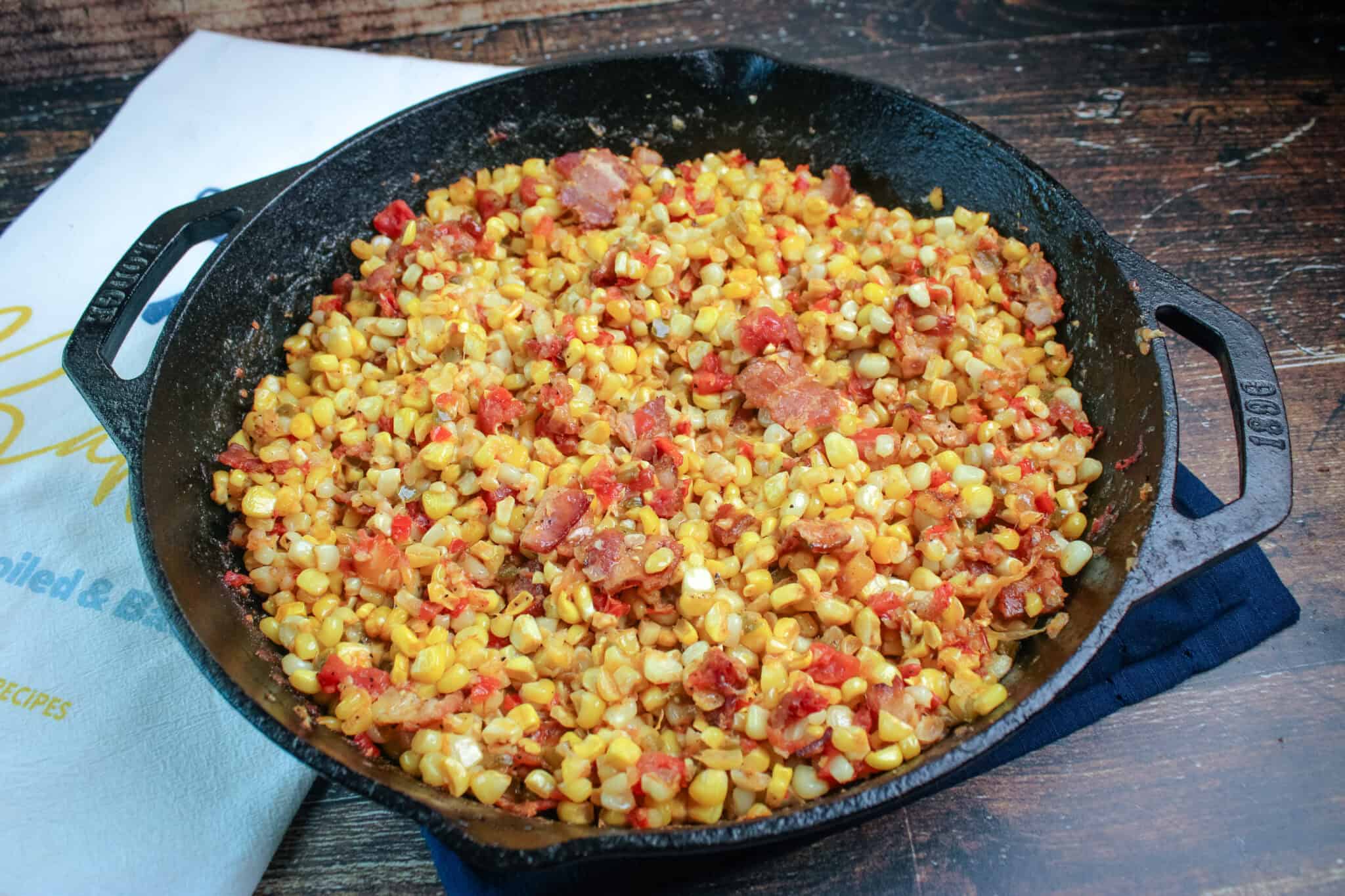 Corn Maque Choux - Baked Broiled and Basted