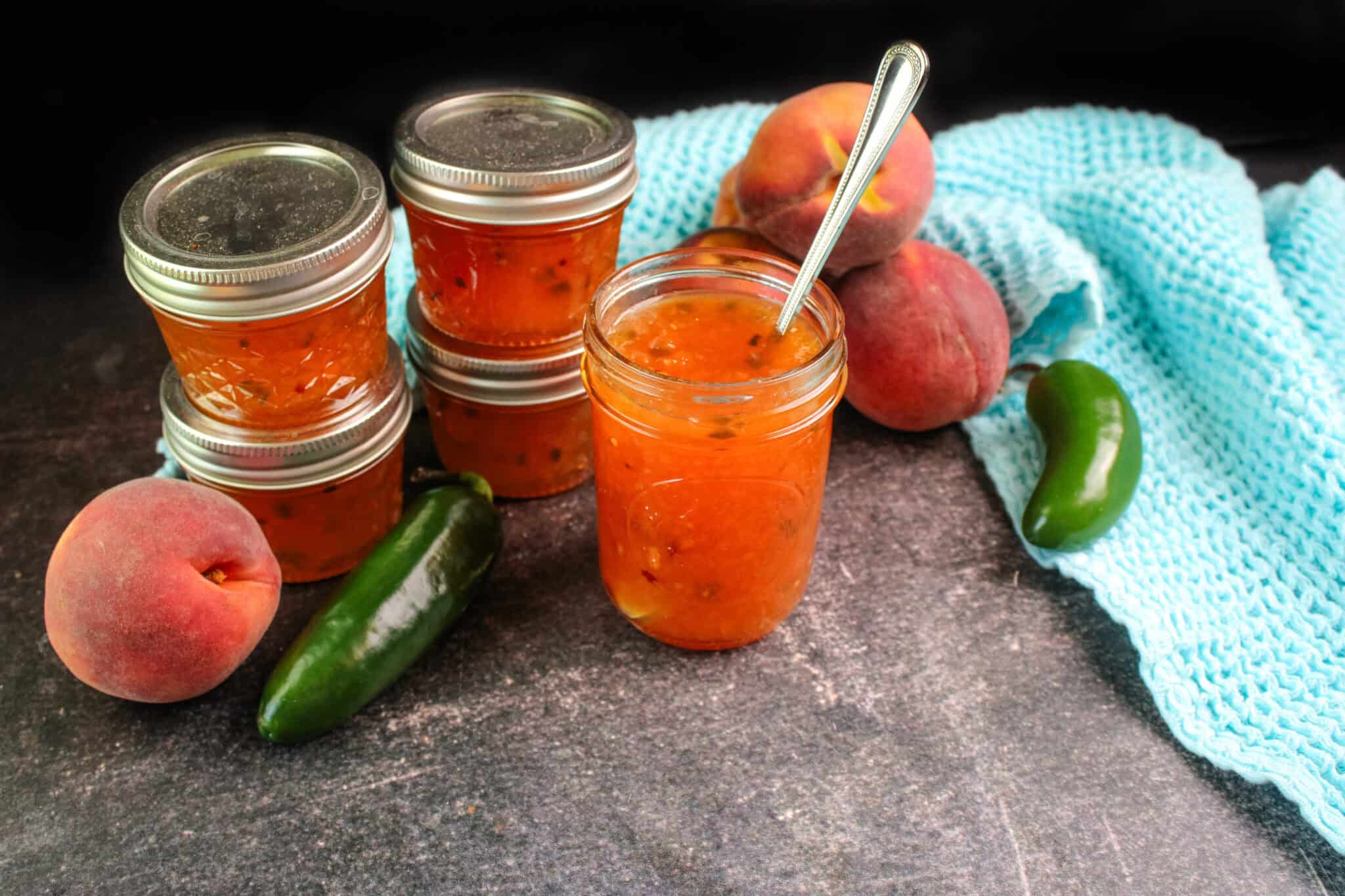 Peach Pepper Jam - Baked Broiled and Basted