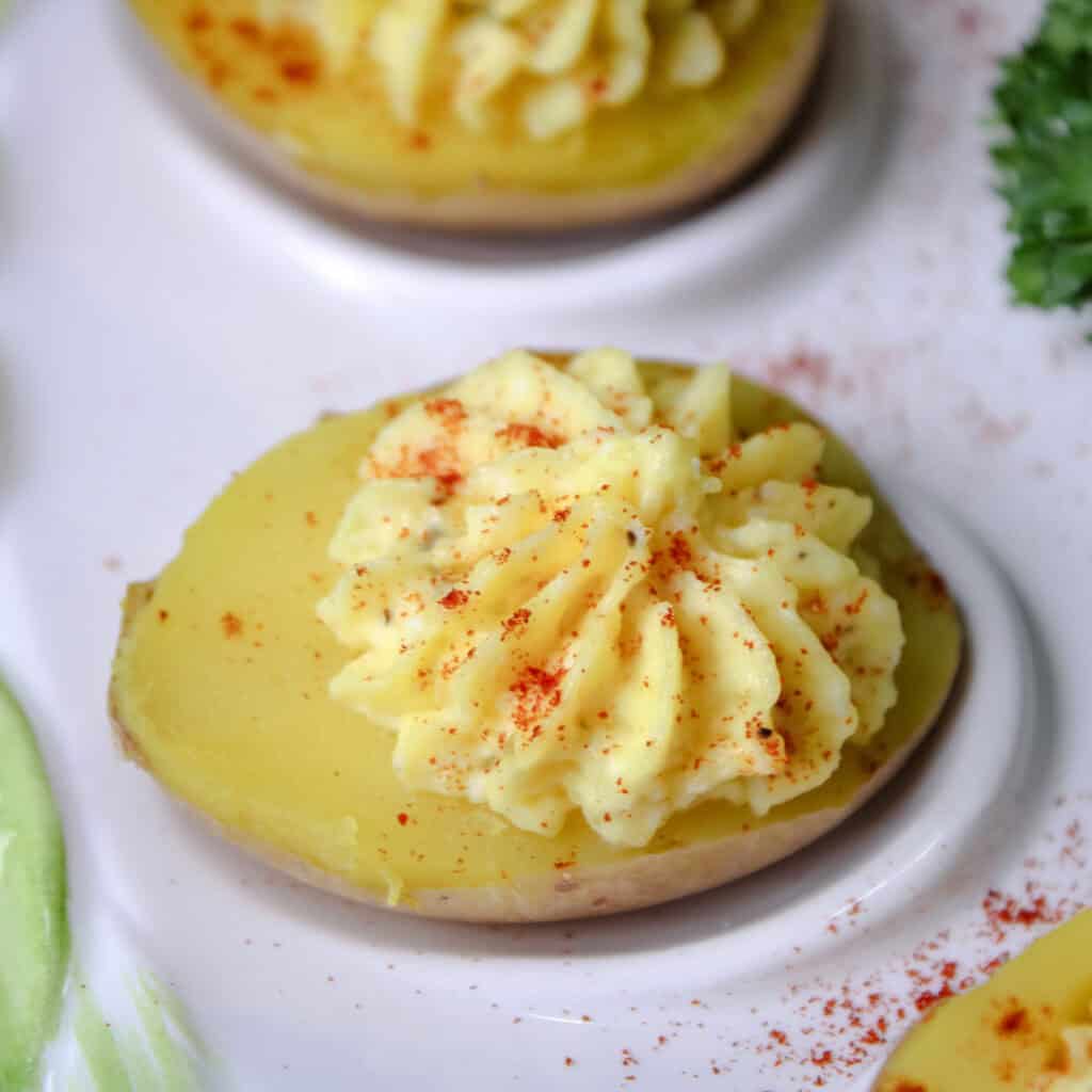 Deviled Potatoes - Baked Broiled and Basted