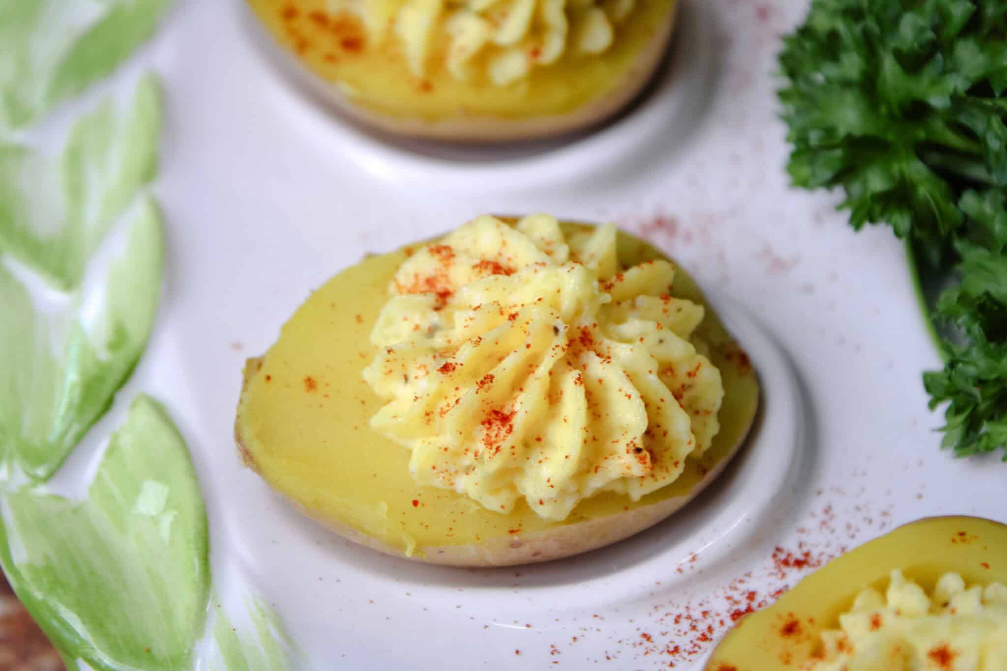 Deviled Potatoes - Baked Broiled and Basted