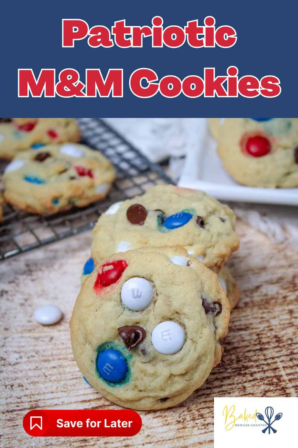Patriotic M&M Cookies